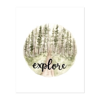 Explore Landscape Painting Forest Nature Rustic Tree Art Print/Poster ...