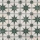 Merola Tile Kings Star Luxe Sage 17-5/8" x 17-5/8" Ceramic Floor and ...