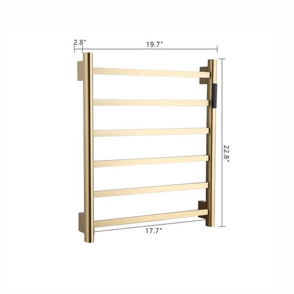 Heated Towel Rack 6-Bar Towel Warmer Rack Electric Towel Drying Rack ...