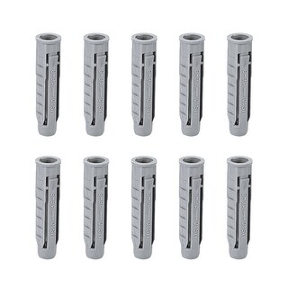 10x48mm Plastic Expansion Tube Bolts Column Frame Fixings Gray 50pcs ...
