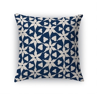 BULA FLOWER BLUE SQUARE Accent Pillow By Kavka Designs - Bed Bath ...