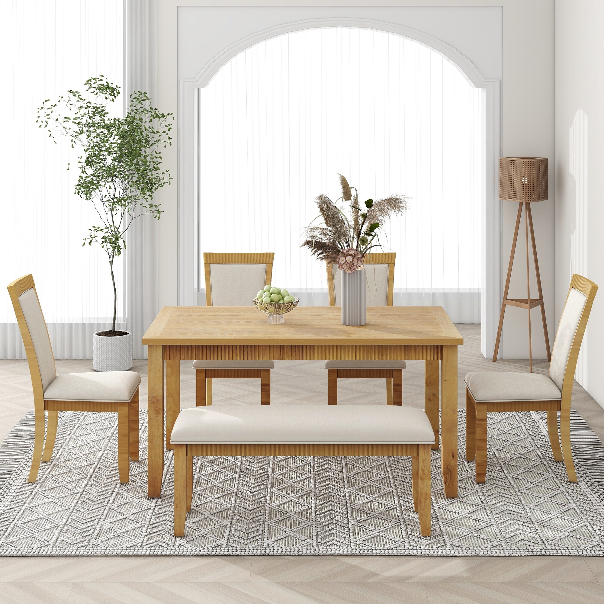 Bailee 6 piece solid wood dining set store