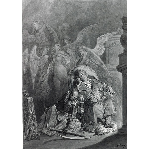 Gustave Dore Illustration Of Edgar Allan PoeS The Raven The PoemS ...