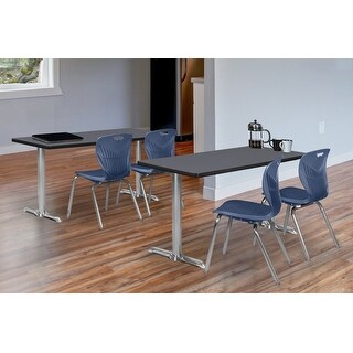 Via 60" x 24" Training Table- Grey/Chrome - On Sale - Bed Bath & Beyond ...