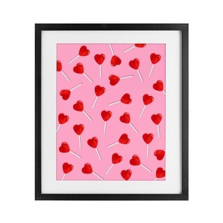 Stupell Heart Lollipop Pattern Under Glass Framed Design By LISH ...