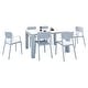 7-Piece White Patio Dining Set with Extension Table 55" - Bed Bath ...