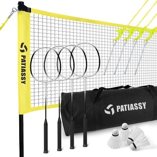 Professional Badminton Net Set with 4 Badminton Rackets, Badminton ...