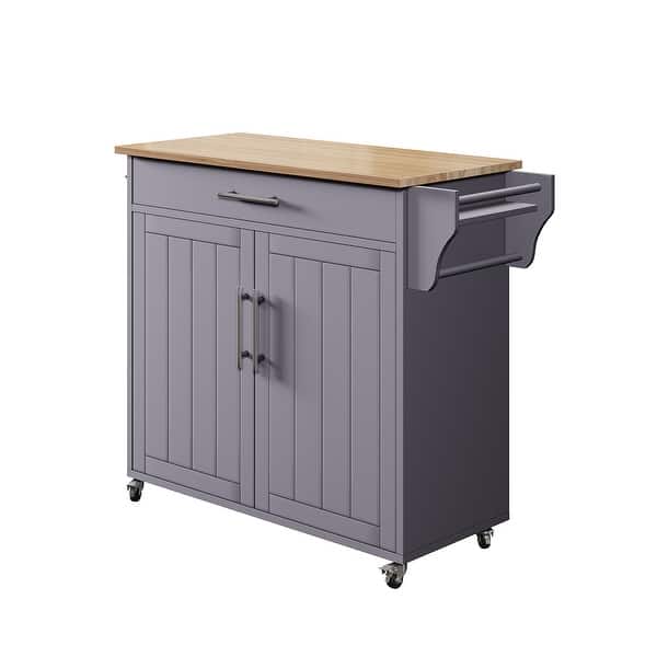 Rolling Kitchen Island with Storage Cabinet - On Sale - Bed Bath ...