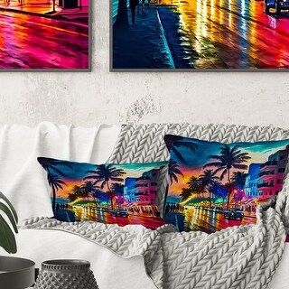 Designart "Miami Beach Holidays 3 Architecture" City Miami Printed ...