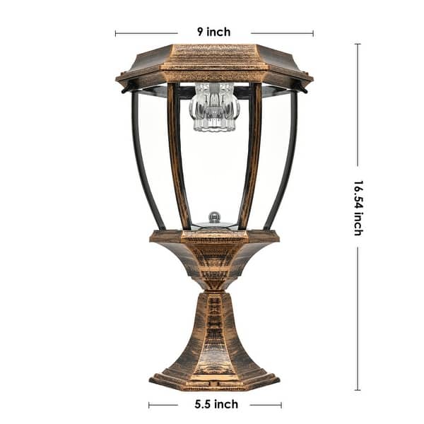 Solar Powered Outdoor Metal Post Light - Bed Bath & Beyond - 37254544