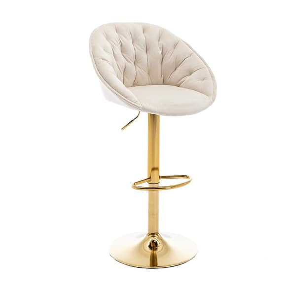 2 Pc Swivel Bar Stools Ergonomic Adjustable Dining Chair with Footrest ...