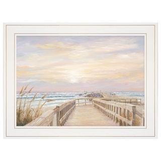 Ponce Inlet Jetty Sunrise 2 White Framed Print Wall Art - Bed Bath ...