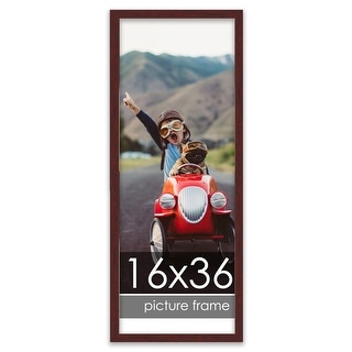 16x36 Traditional Walnut Complete Wood Panoramic Frame with UV Acrylic ...