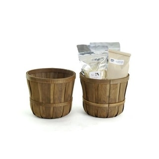 Woodchip Bushel Basket Stained - 9"dia top x 8"H - Bed Bath & Beyond ...