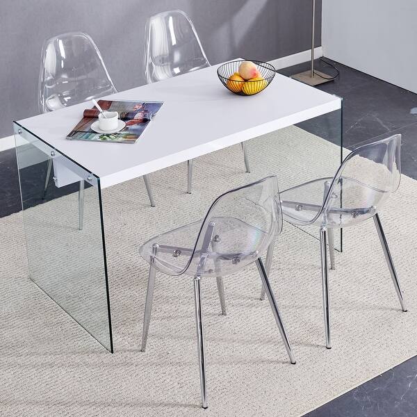 clear plastic dining table