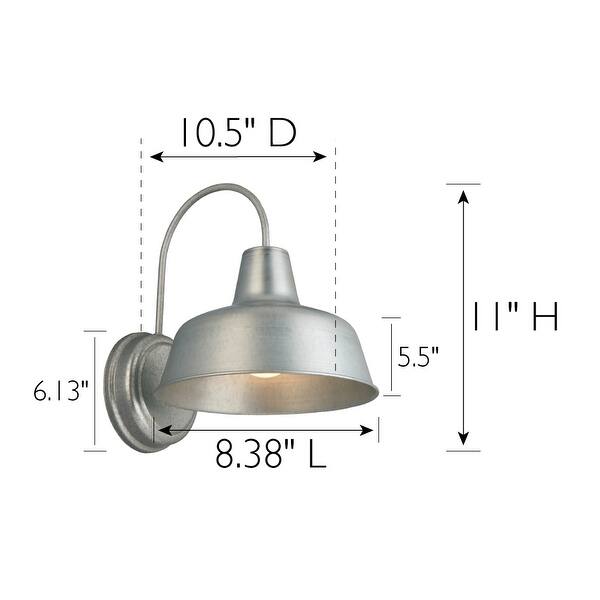 Mason Barn Light Indoor/Outdoor Wall Mount Modern Industrial Farmhouse ...