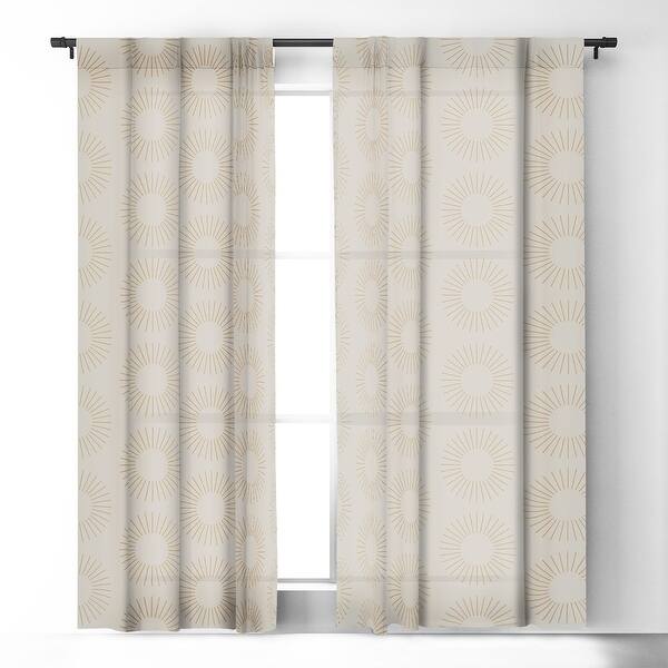 Blackout Minimalist Sunray Pattern Xiv Made-to-Order Curtain Panel (One ...
