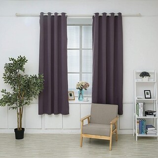 Hello Laura Triple Weave Thermal Insulated Grommet Window Curtain - L ...