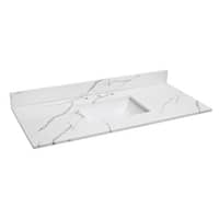 Vanityfair 48 Inch Bathroom Vanity Top in Quartz Stone with Single Sink ...