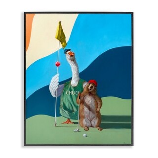 Stupell Golfing Goose & Gopher Framed Giclee Art Design By Lucia ...