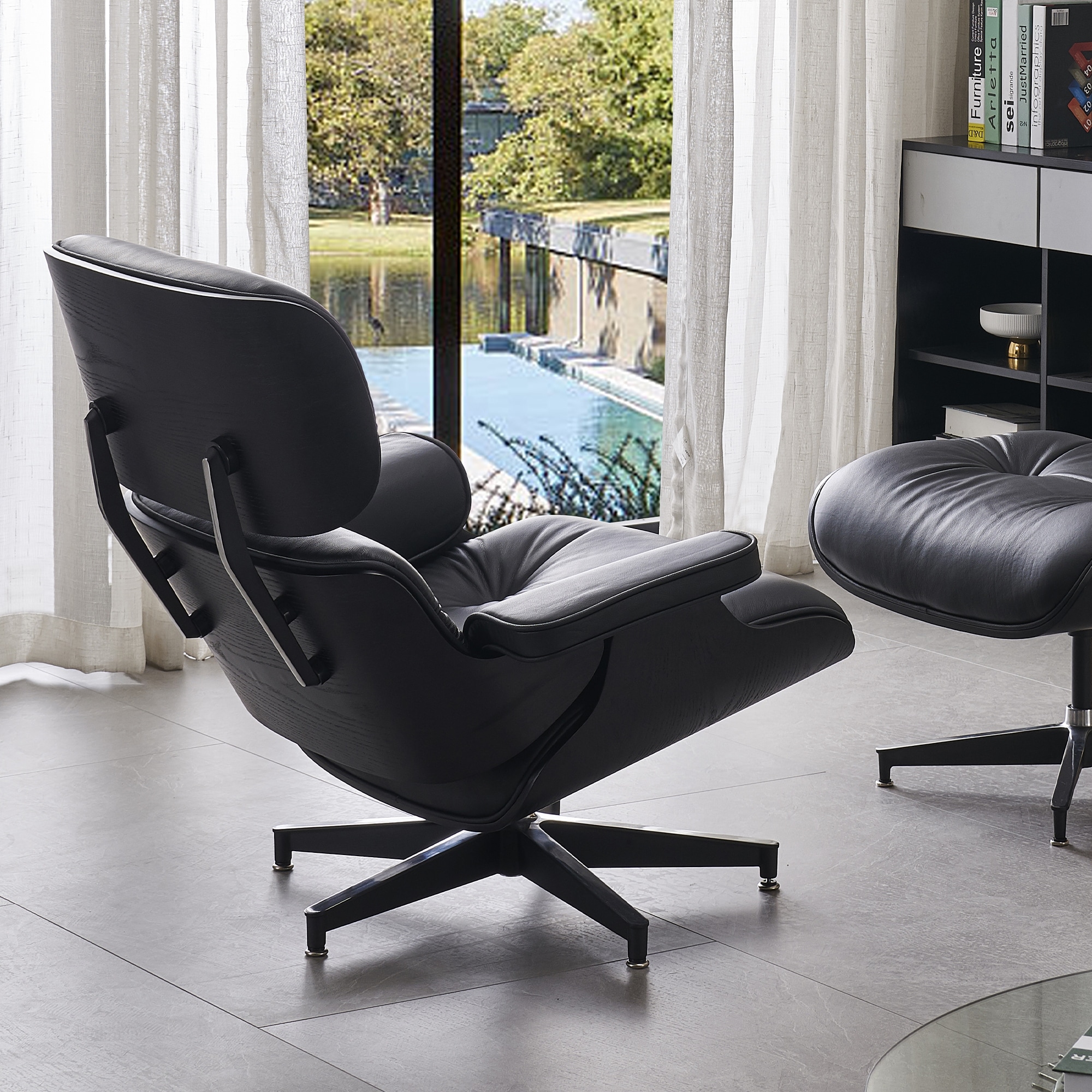 All modern chair and ottoman store