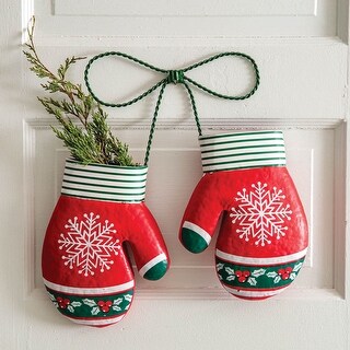 Metal Mittens Wall Decor - 4''W x 1''D x 12''H - Bed Bath & Beyond ...