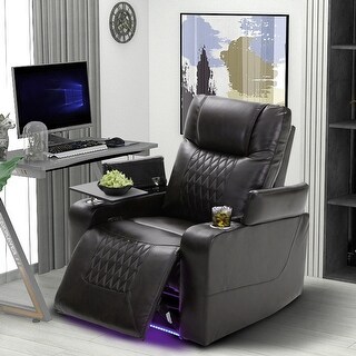 Modern Power Recliner with USB Charging Port and 360 Degree Swivel Tray ...