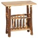 Hickory Log Rectangular Magazine End Table - Bed Bath & Beyond - 33608684