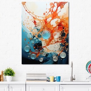 Designart "Peach Soda Abstract Carbonation II" Soda Wall Art - Bed Bath ...