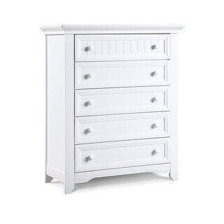 5 Drawer Chest Storage Cabinet Double Dresser White - Bed Bath & Beyond ...