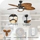 Moasis 52" Palm Leaf Tropical Style Ceiling Fan LED Light with Remote ...