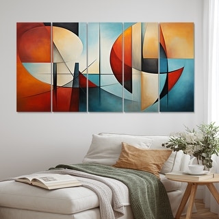 Designart "Cubism Geometric Portrait III" Cubism Wall Art Prints Set ...