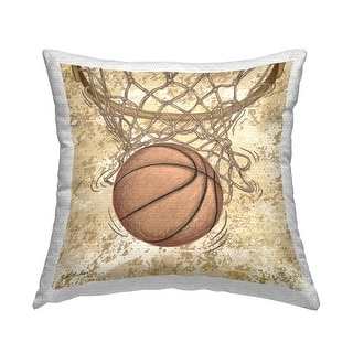 Stupell Basketball in Hoop Printed Outdoor Throw Pillow Design by Nidhi ...