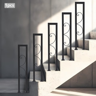 U-Shaped Metal Stair Handrail Decorative Railing for Stairs - Bed Bath ...