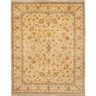 ECARPETGALLERY Hand-knotted Chobi Twisted Ivory Wool Rug - 8'0 x 10'3 ...