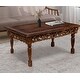 Wooden Coffee Table with Jali Carving, Rustic Farmhouse Design, Mid ...