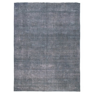 ECARPETGALLERY Hand-knotted Color Transition Denim Blue Wool Rug - 9'4 ...