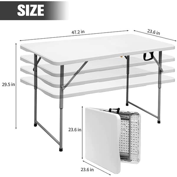 4 ft. Folding Table with Durable Resin Surface - Bed Bath & Beyond ...