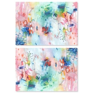 Rainbow Vibes Set Canvas Contemporary Art by Art Remedy - Bed Bath ...