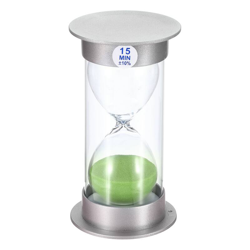 15 Minute Sand Timer, Sandy Clock Count Down Sand Glass, Green Sands ...