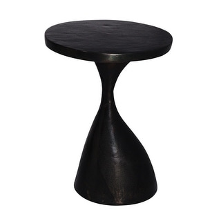 Aluminum Round Black Side Table - Bed Bath & Beyond - 42336692