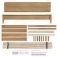 Solid Wood Panel Platform Bed with Headboard, Double Size Beds Wooden ...