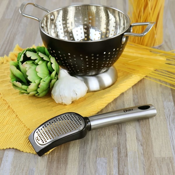 Oster Baldwyn Stainless Steel and Plastic Handheld Kitchen Grater - 9in ...