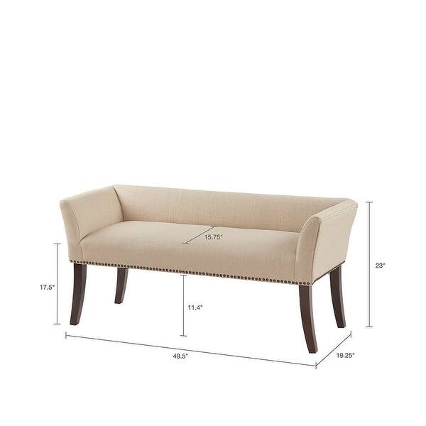 Welburn Accent Bench Low Back Wood Bench with Arm - Bed Bath & Beyond ...
