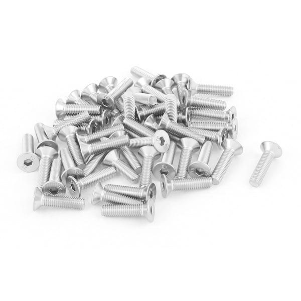 M5x20mm Stainless Steel Hex Socket Flat Head Countersunk Bolts Screw ...