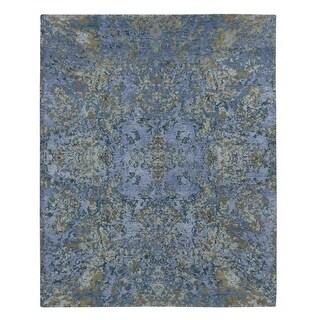 Shahbanu Rugs Lavender Gray, Abstract Design, Soft and Luxurious, Wool ...