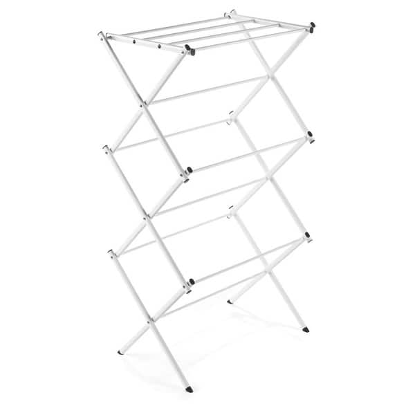 Polder 8316P-90 Compact Accordion Clothes Drying Rack, White - Bed Bath ...