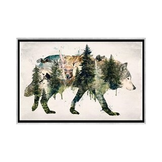 iCanvas "Walk With Wolves" by Barrett Biggers Framed - Bed Bath ...