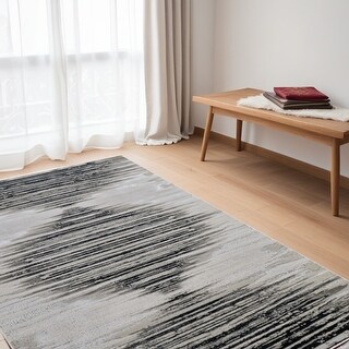 Rectangle Geometric Scandinavian Style Area Rug - 96' X '60' X '0.39 ...