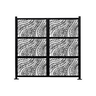HighlanderHome Freestanding Modular Metal Privacy Screen, 6FtX 8Ft ...